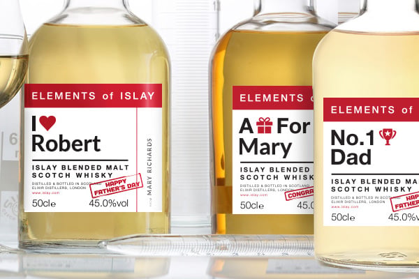 Personalised Elements Of Islay Peat labels : The Whisky Exchange