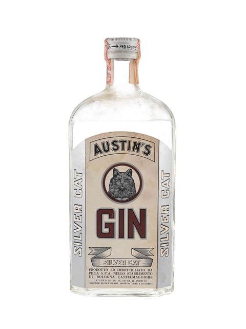 Austin's Silver Cat Gin - Bot.1970s : Buy from The Whisky Exchange