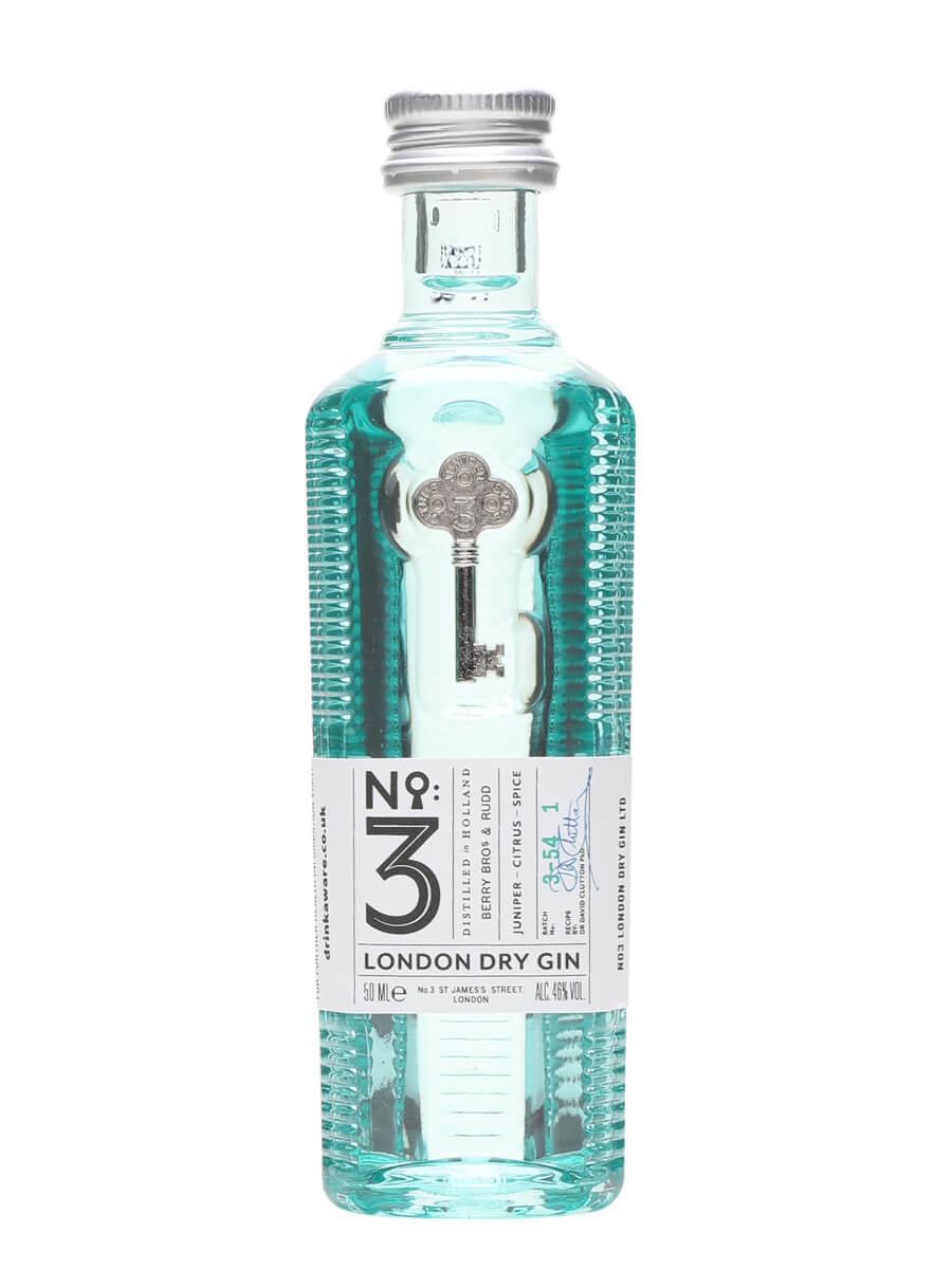 No.3 London Dry Gin Miniature : The Whisky Exchange