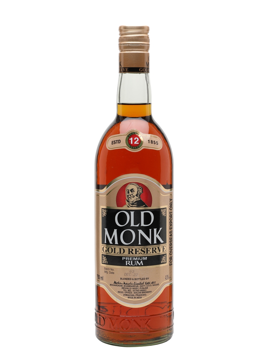 Old Monk Gold Reserve 12 Year Old Rum : The Whisky Exchange