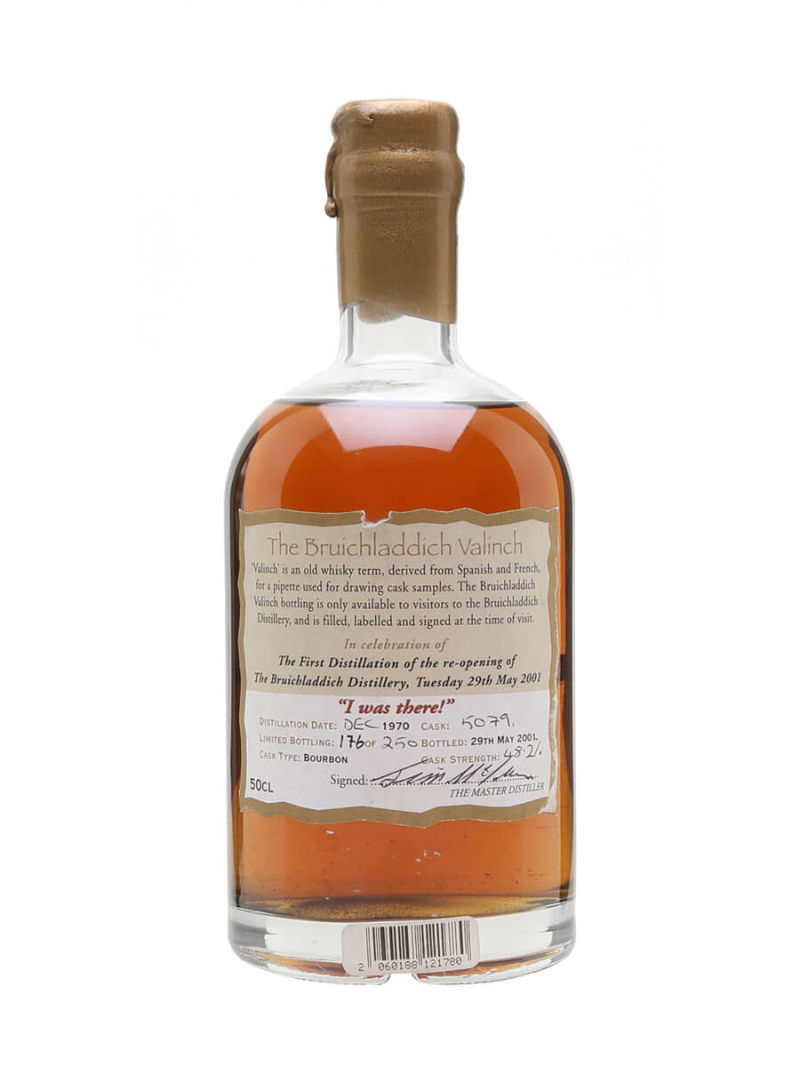 Bruichladdich 1970 Valinch - 30 Year Old - Cask 5079 Scotch Whisky ...