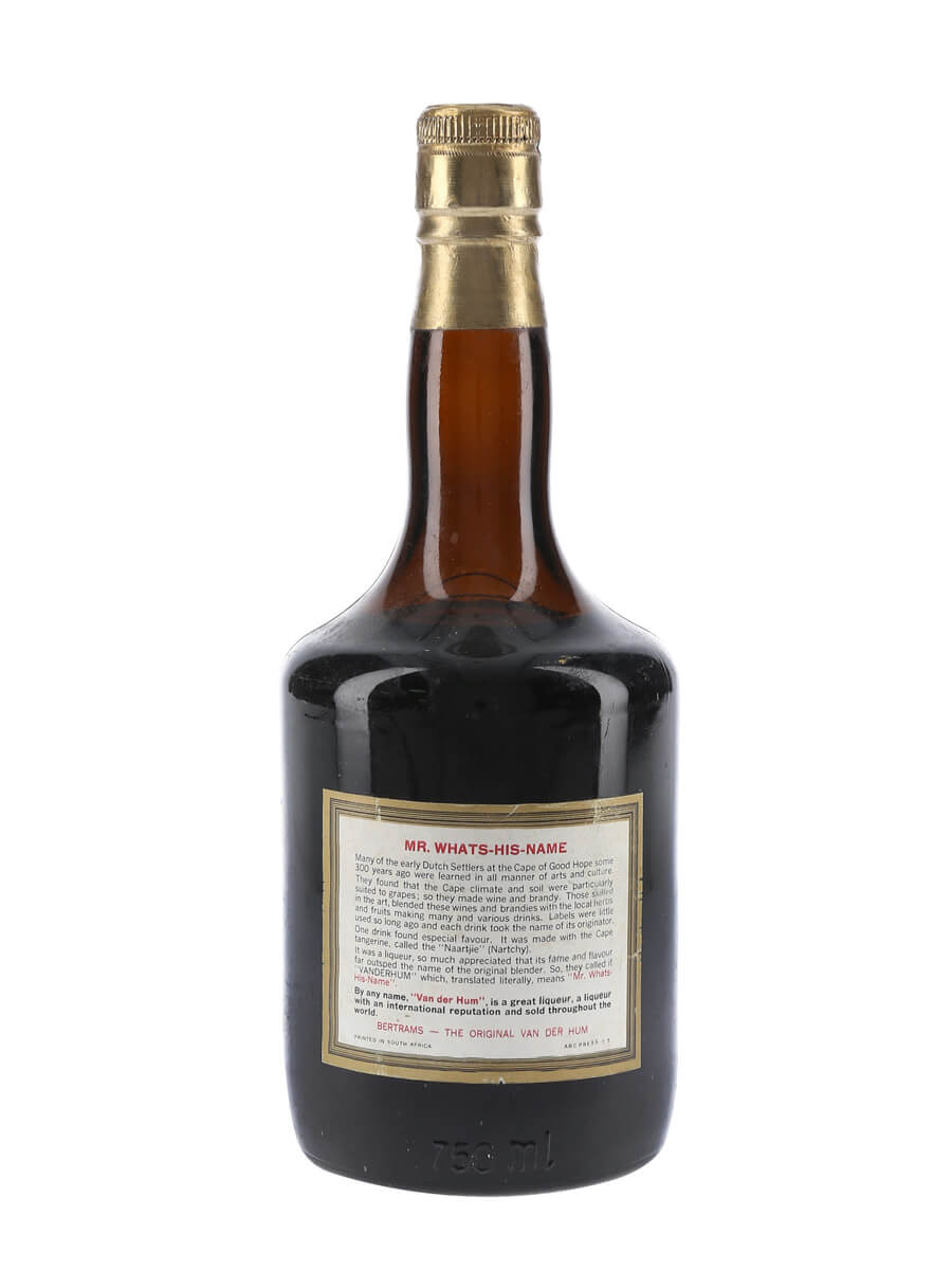 Bertrams Van Der Hum Liqueur - Bot.1970s : The Whisky Exchange