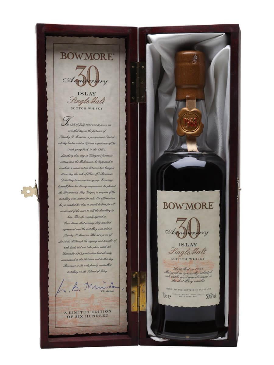Bowmore 1963 - 30 Year Old - 30th Anniversary Scotch Whisky : The ...