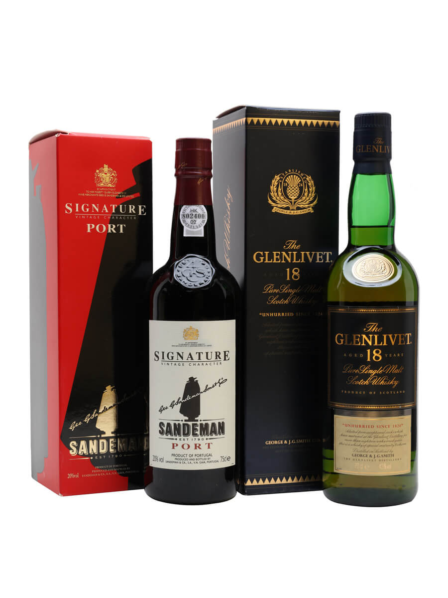 Glenlivet 18 Year Old + Sandeman Port Gift Set Scotch Whisky : The ...