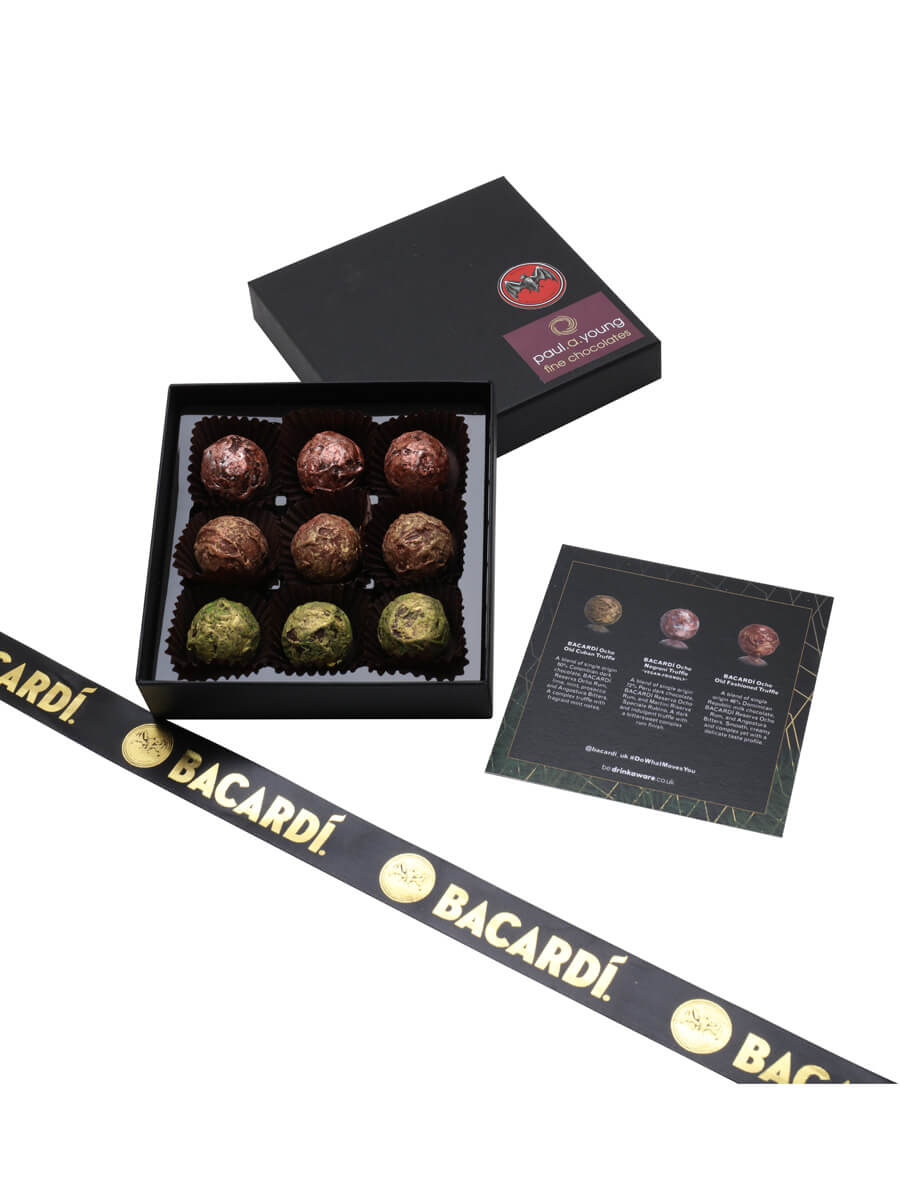 Bacardi 8 Year Old Reserva Ocho Rum - Paul A Young Truffles Gift Set ...